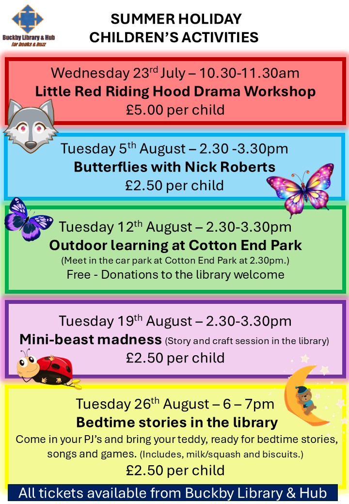 Buckby Library & Hub | We have lots of summer holiday children’s ...